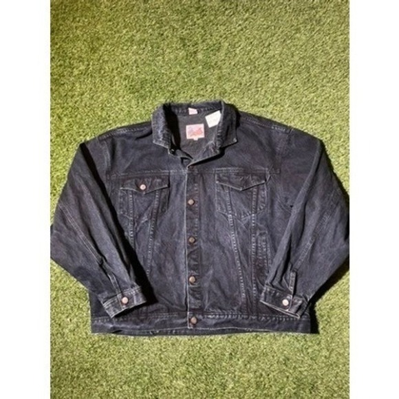 Excelled | Jackets & Coats | Excelled Black Denim Jacket Trucker Style ...